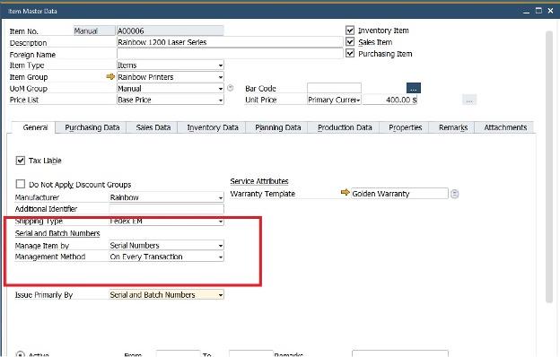 How to use Serial and Batch Tracking in SAP Business One | SEIDOR